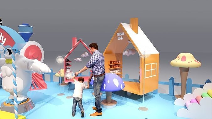 mall atrium booth 3D model | CGTrader