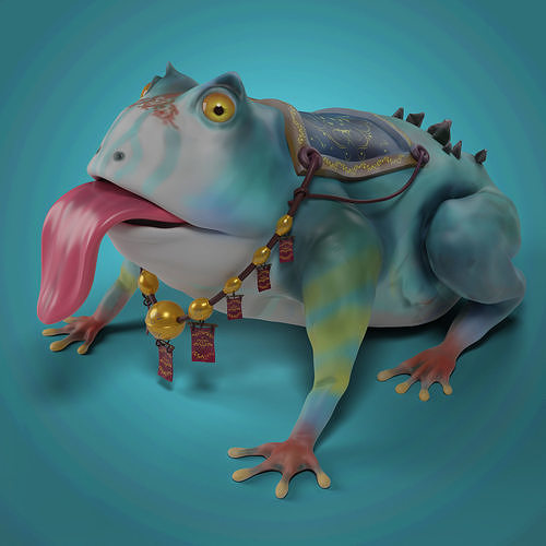 Stylized Royal Frog 3D model | CGTrader