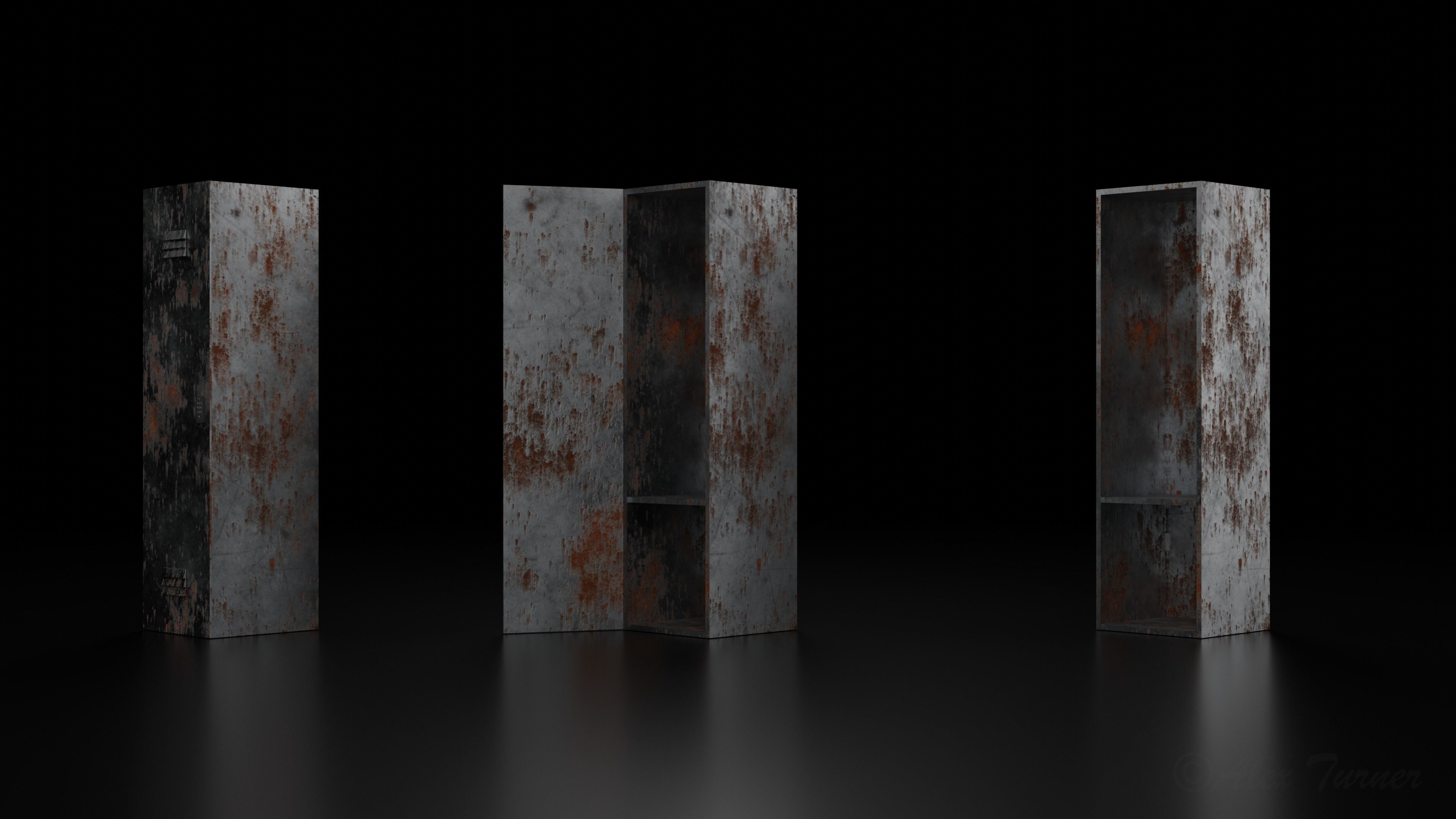 3D model Rusty Locker Pack VR / AR / low-poly | CGTrader