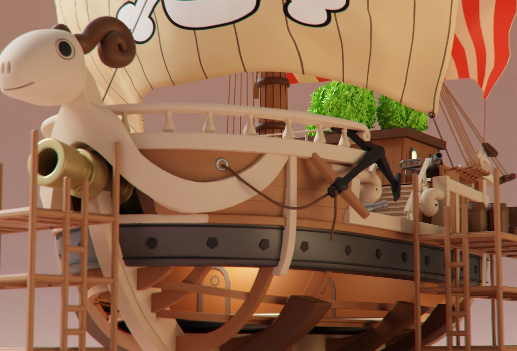 One Piece Going Merry Grand Ship 3D model | CGTrader