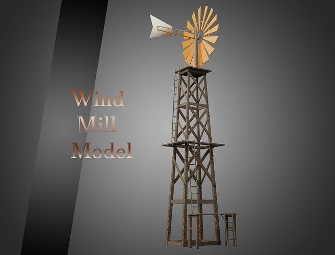 3D model Wind Mill-Games assets VR / AR / low-poly | CGTrader