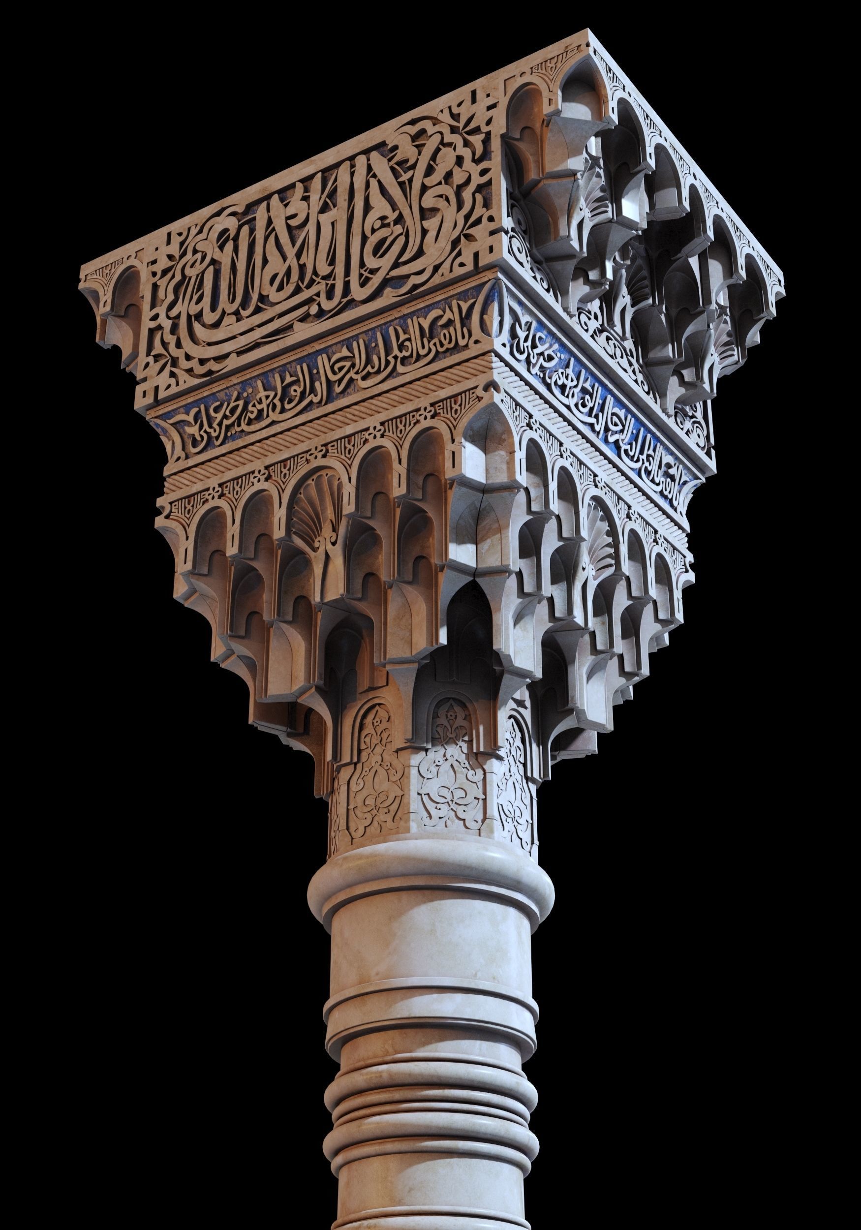 Andalusian Muqarnas Column 3D model | CGTrader