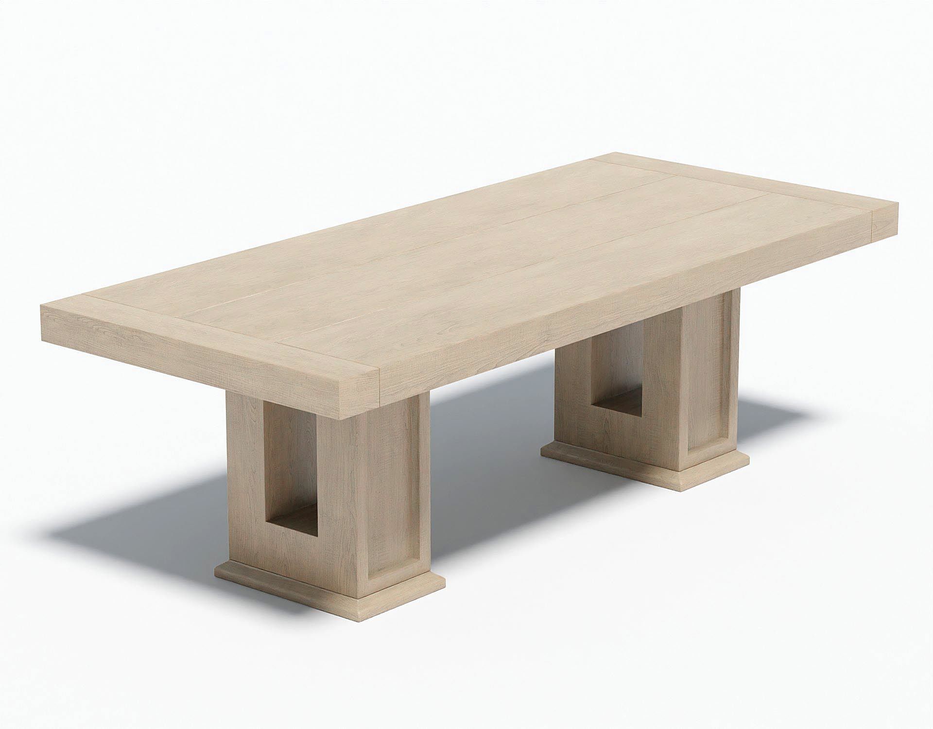 3D model Oak Table Plank - Dining or Office Table furniture - Low Poly VR / AR / low-poly | CGTrader