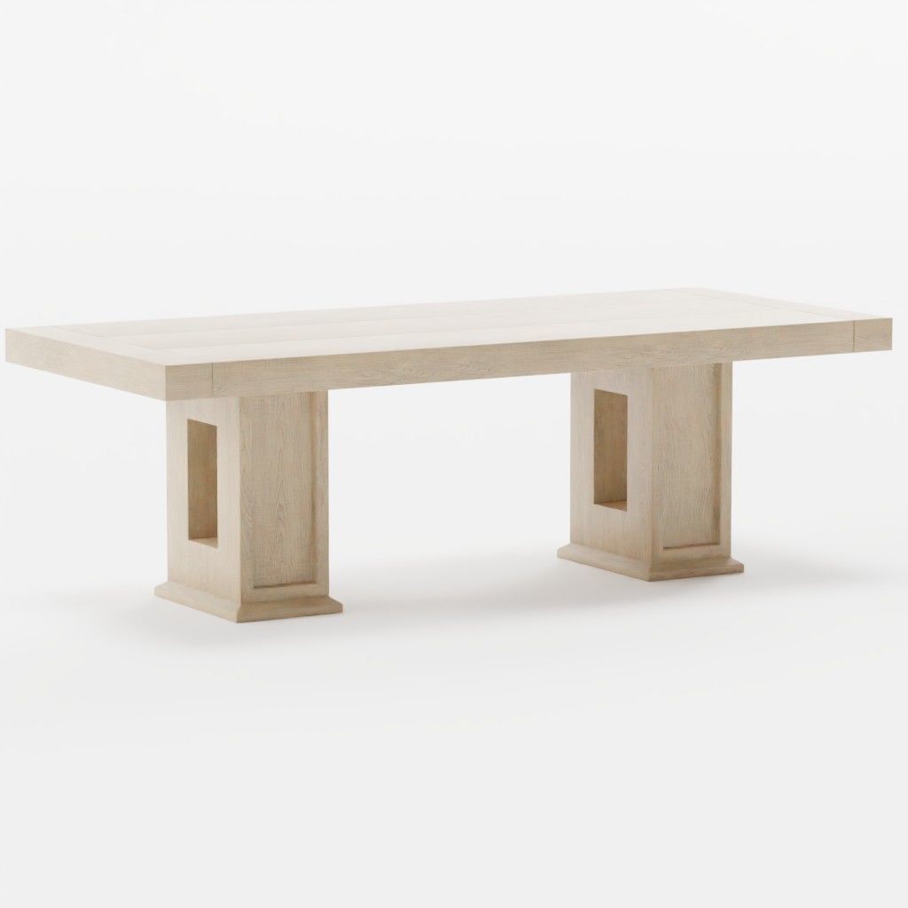 3D model Oak Table Plank - Dining or Office Table furniture - Low Poly VR / AR / low-poly | CGTrader