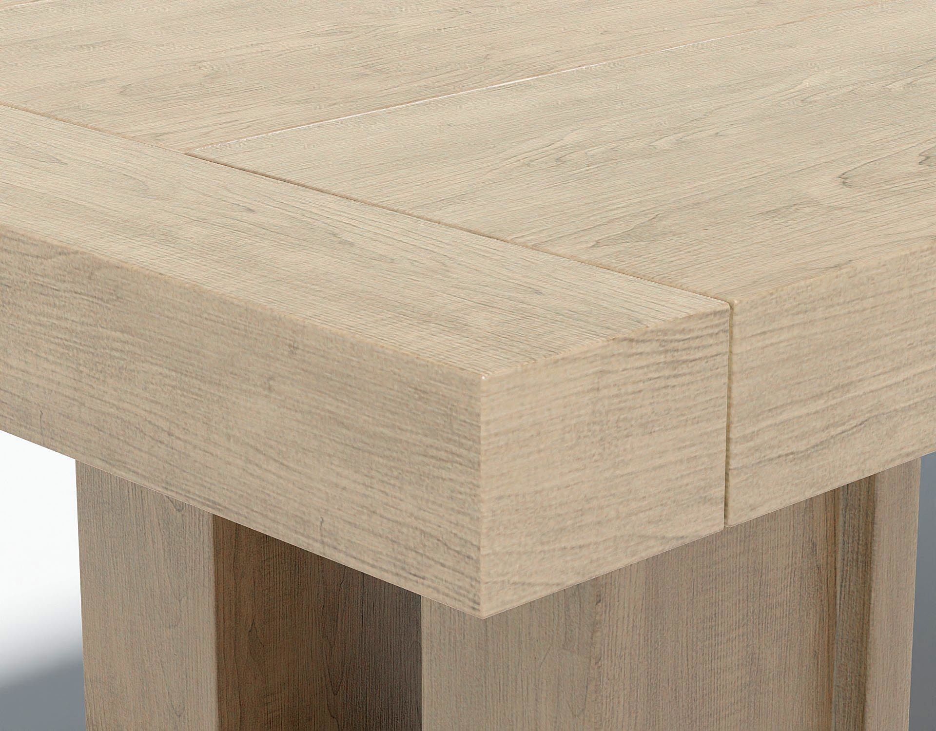 3D model Oak Table Plank - Dining or Office Table furniture - Low Poly VR / AR / low-poly | CGTrader