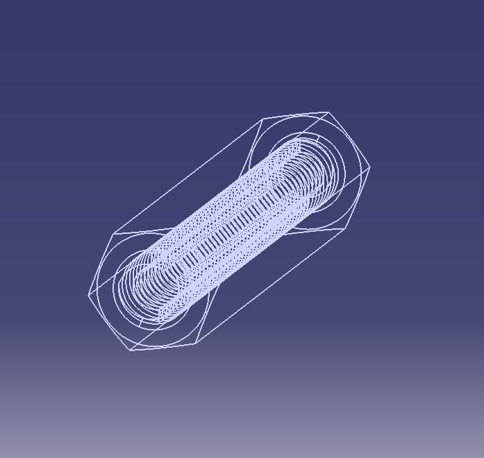 M4 Hexagonal Stud Connector 3D model 3D printable | CGTrader