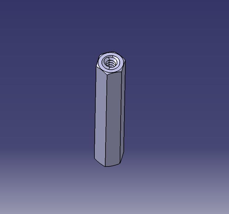 M4 Hexagonal Stud Connector 3D model 3D printable | CGTrader