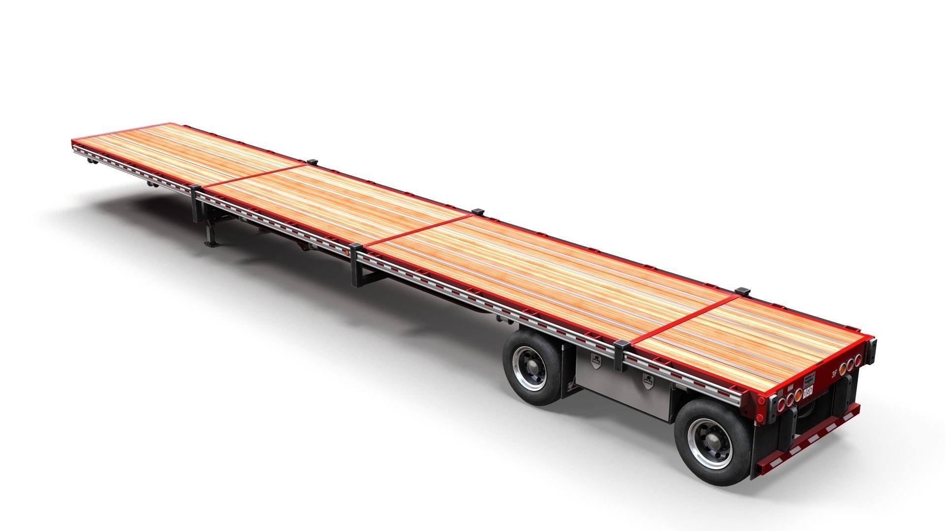 3D model Flatbed Trailer VR / AR / low-poly | CGTrader