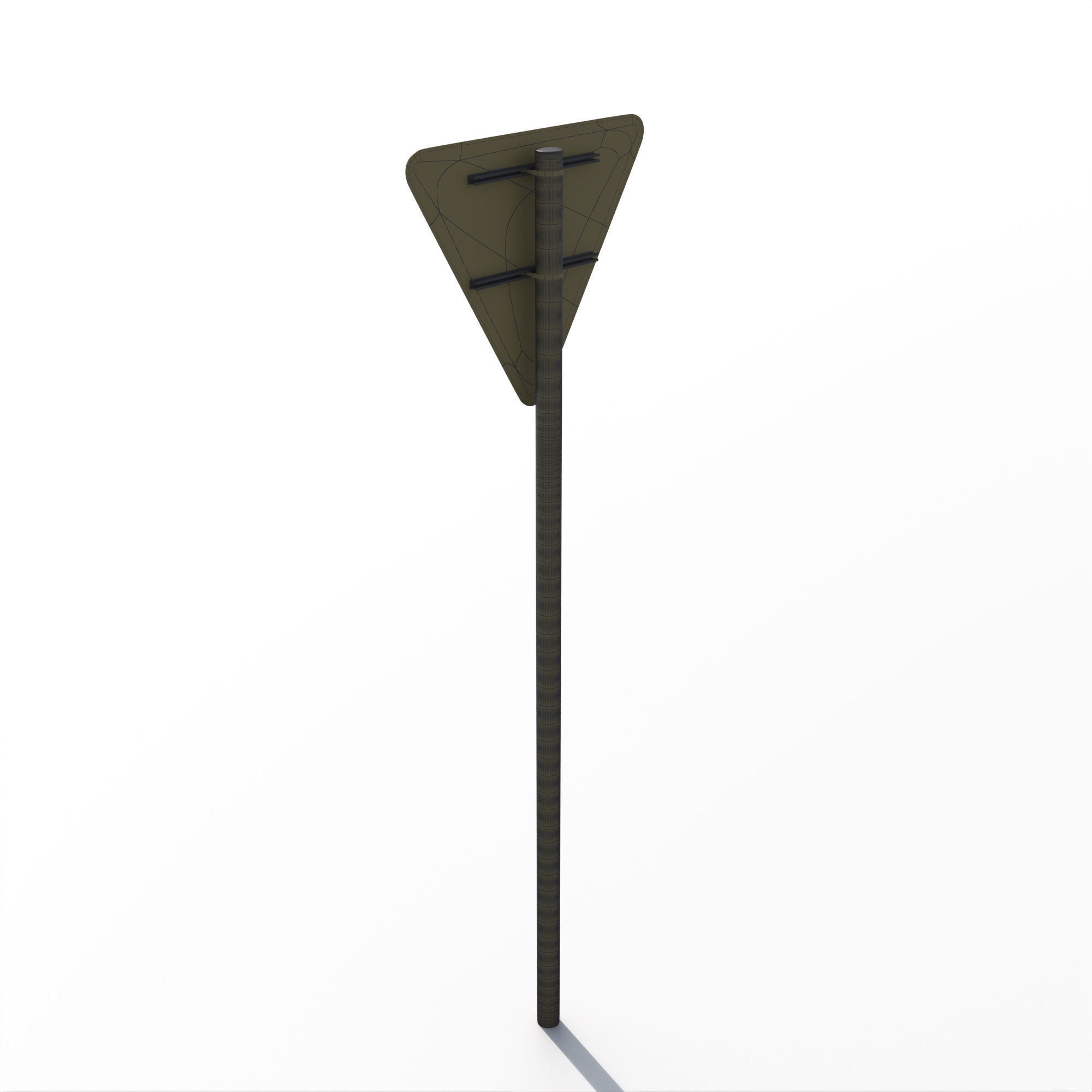 Road sign - Give way 3D model | CGTrader