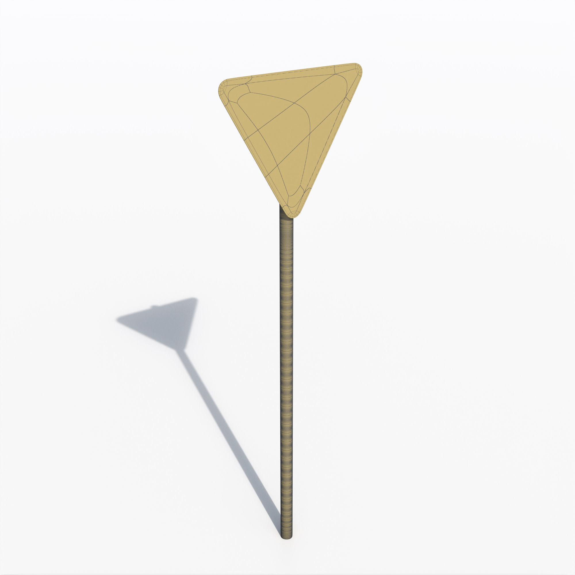 Road sign - Give way 3D model | CGTrader