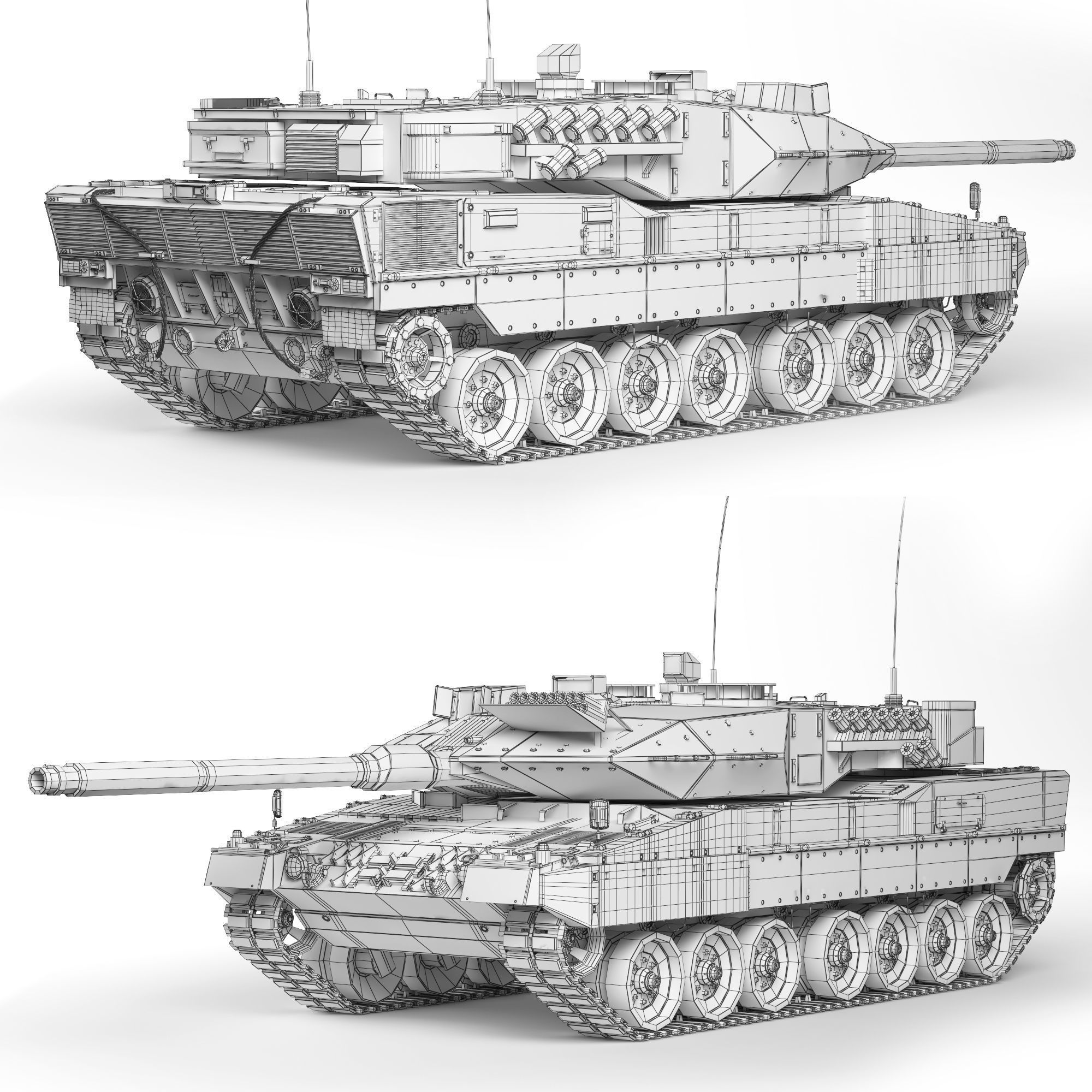 Tank Leopard 2A7 2006 3D model | CGTrader