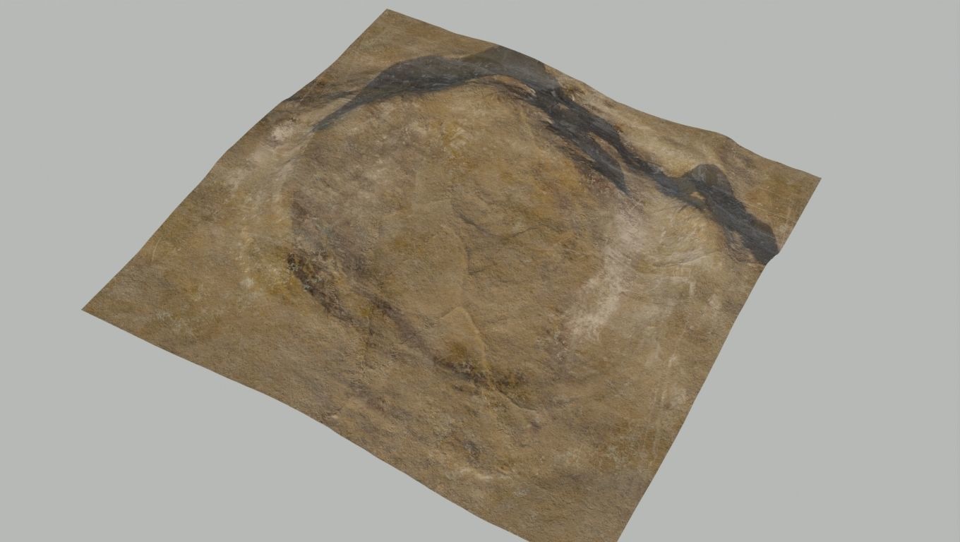 3D model Landscape piece of paper with rock VR / AR / low-poly | CGTrader