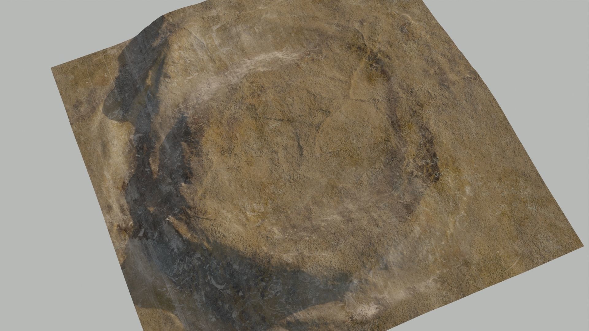 3D model Landscape piece of paper with rock VR / AR / low-poly | CGTrader