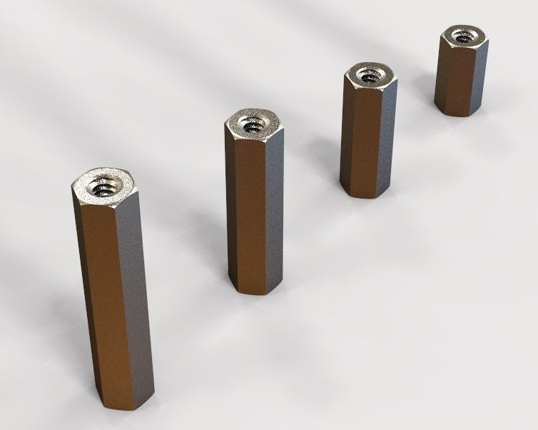 M6 Hexagonal Stud Connector 3D model 3D printable | CGTrader