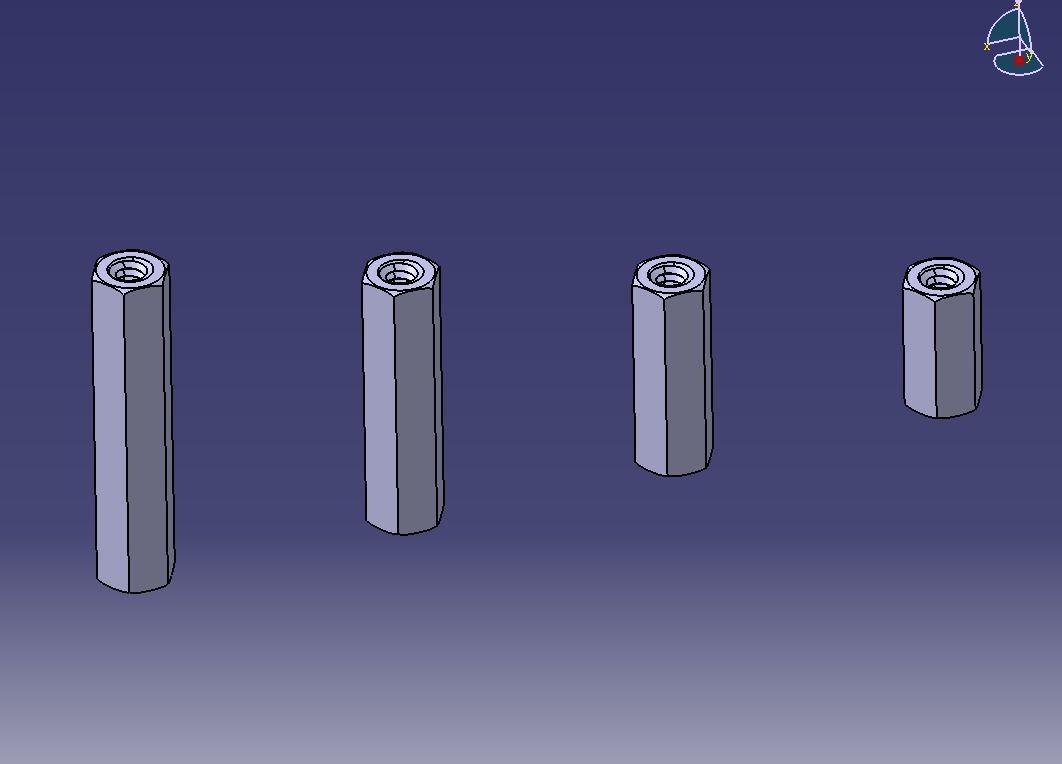 M6 Hexagonal Stud Connector 3D model 3D printable | CGTrader