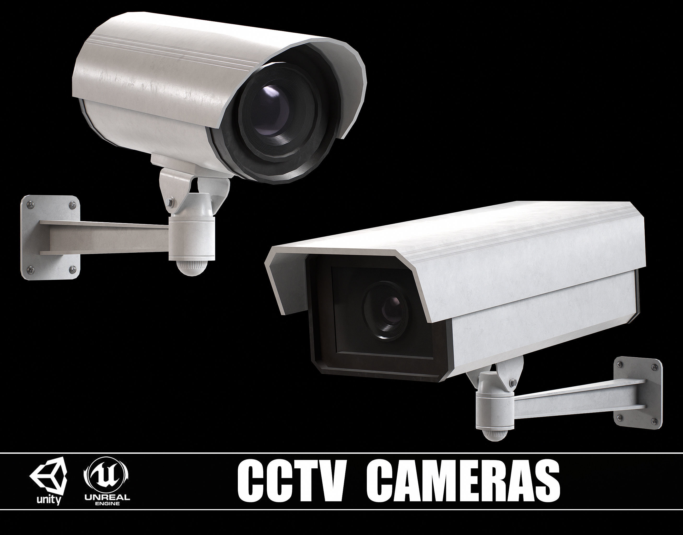 3D model Set of 2 CCTV Cameras VR / AR / low-poly | CGTrader