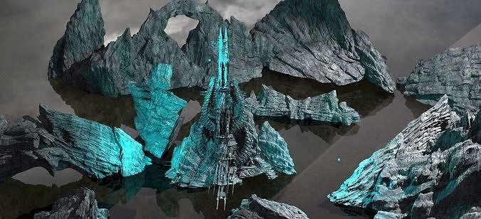 Ice Fortress shards Kit bash 1 3D model | CGTrader