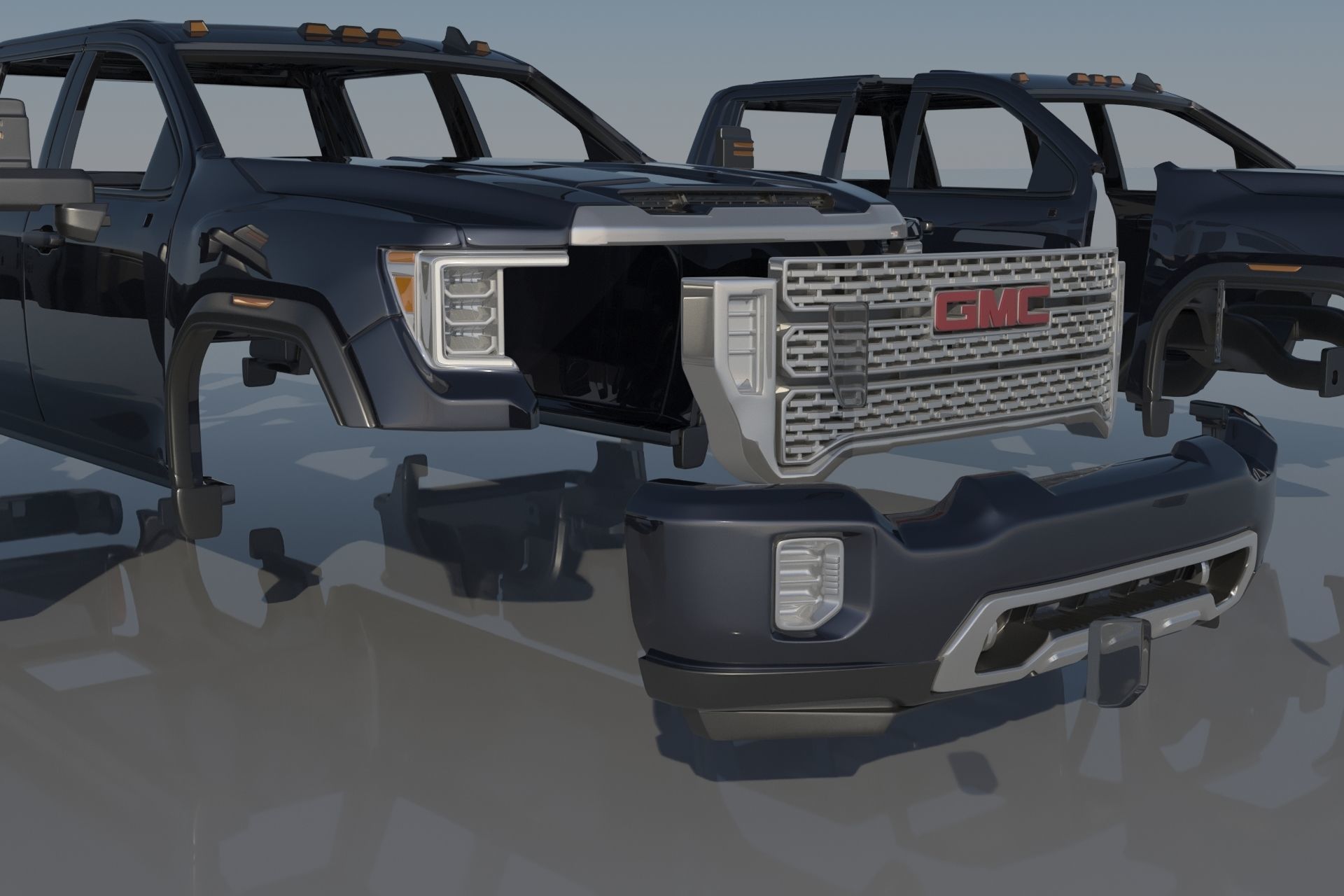 GMC Sierra 2500 2022 3D model 3D printable | CGTrader