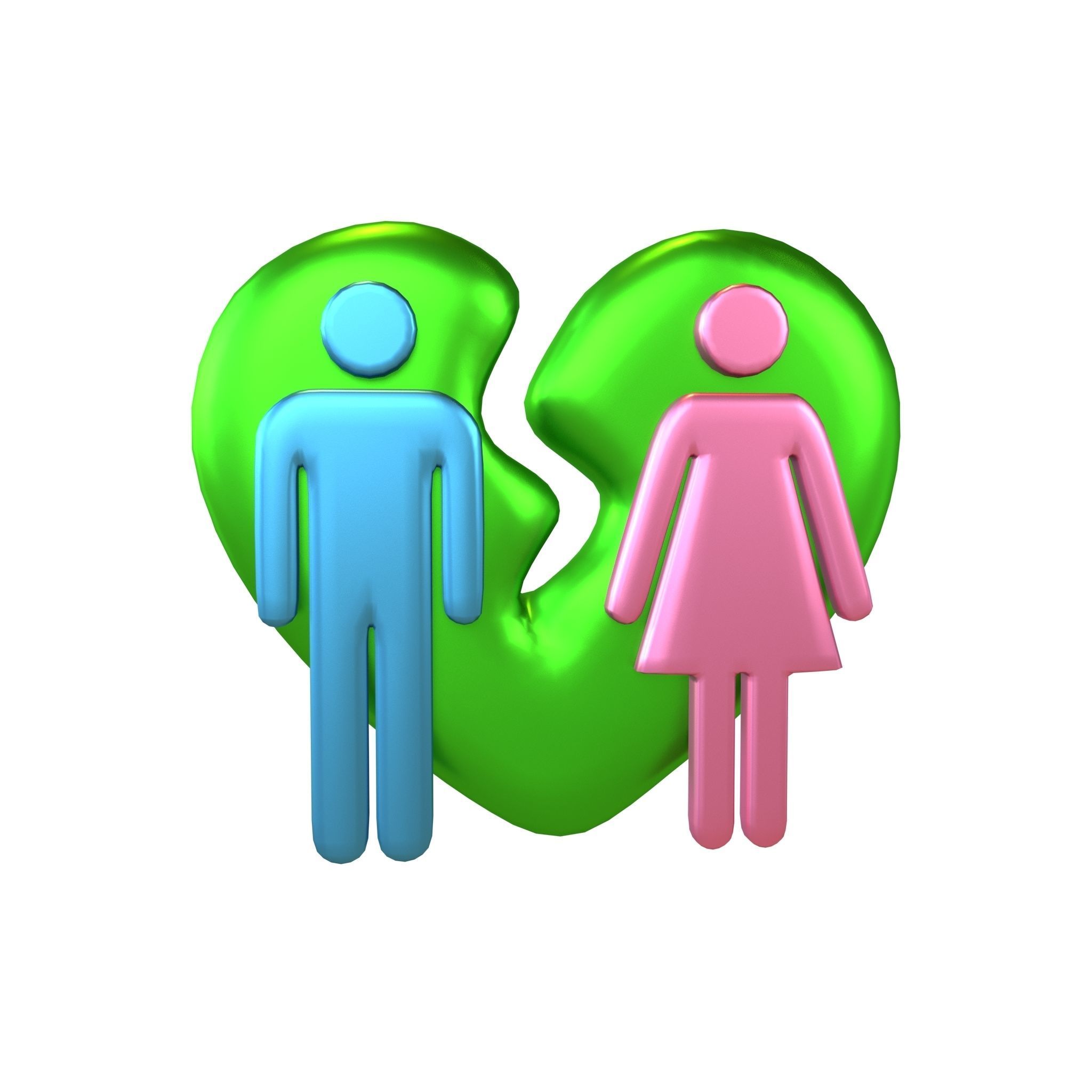 3D model Divorce Symbol v1 014 VR / AR / low-poly | CGTrader
