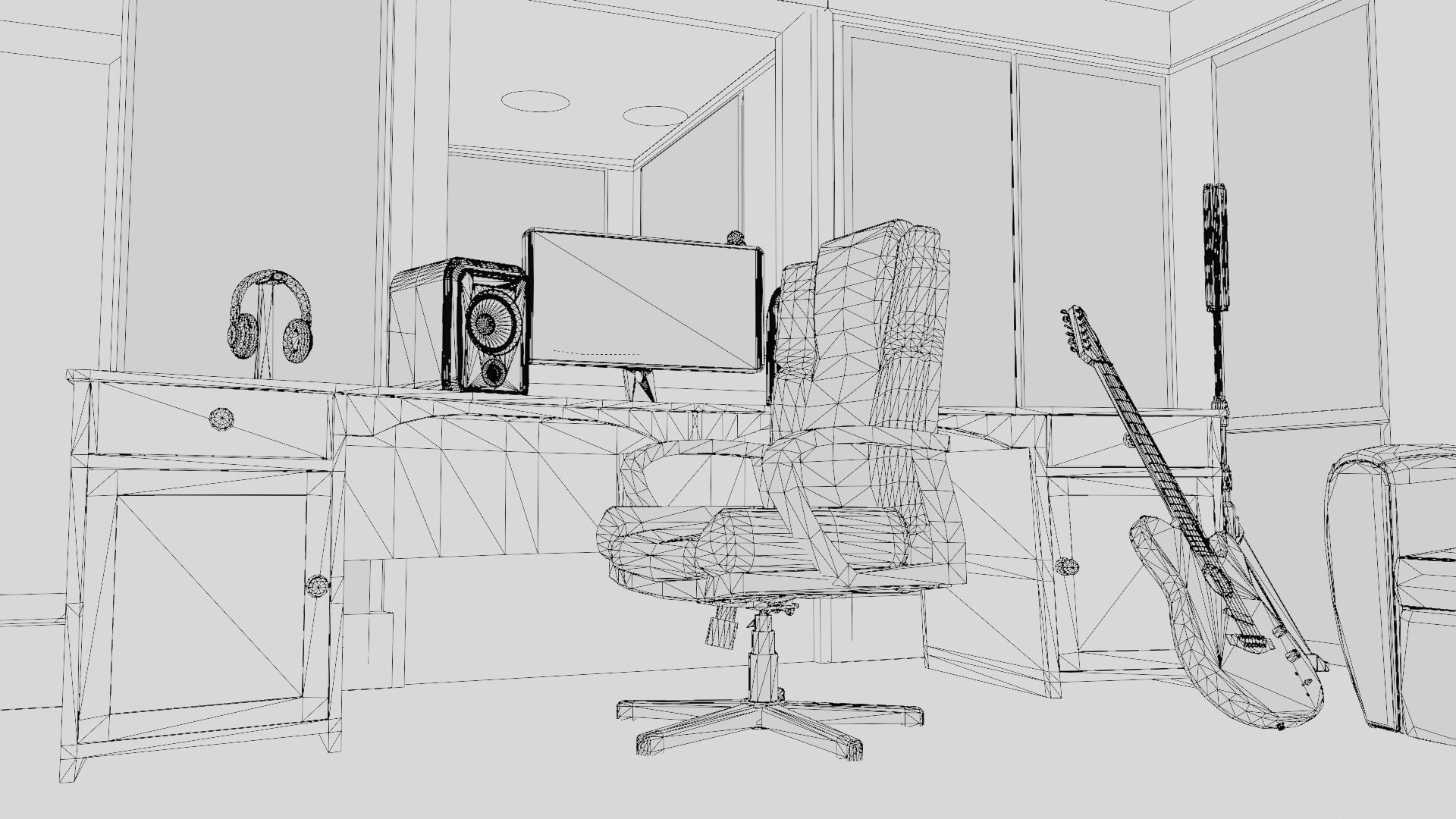 3D model Recording Studio Music booth VR / AR / low-poly | CGTrader