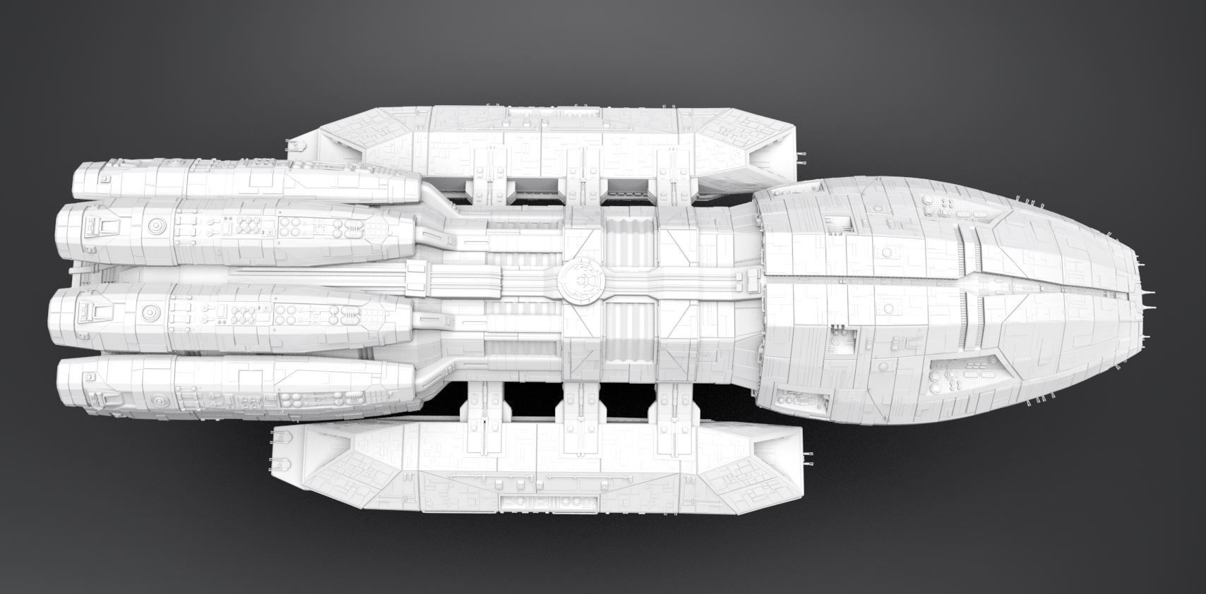 Battlestar Pegasus Scale model 3D model 3D printable | CGTrader