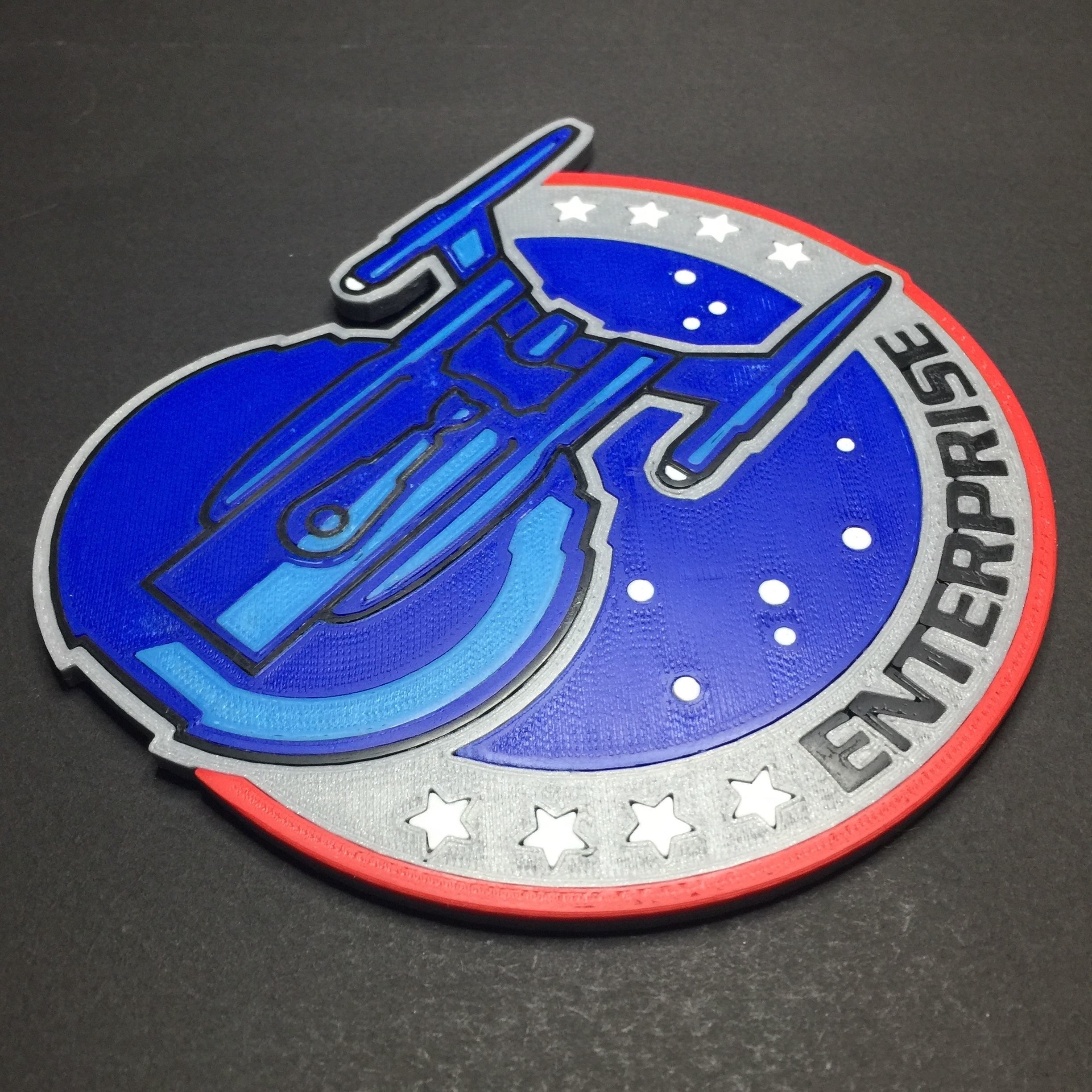 Star Trek Enterprise NX01 Patch Coaster 3D model 3D printable | CGTrader