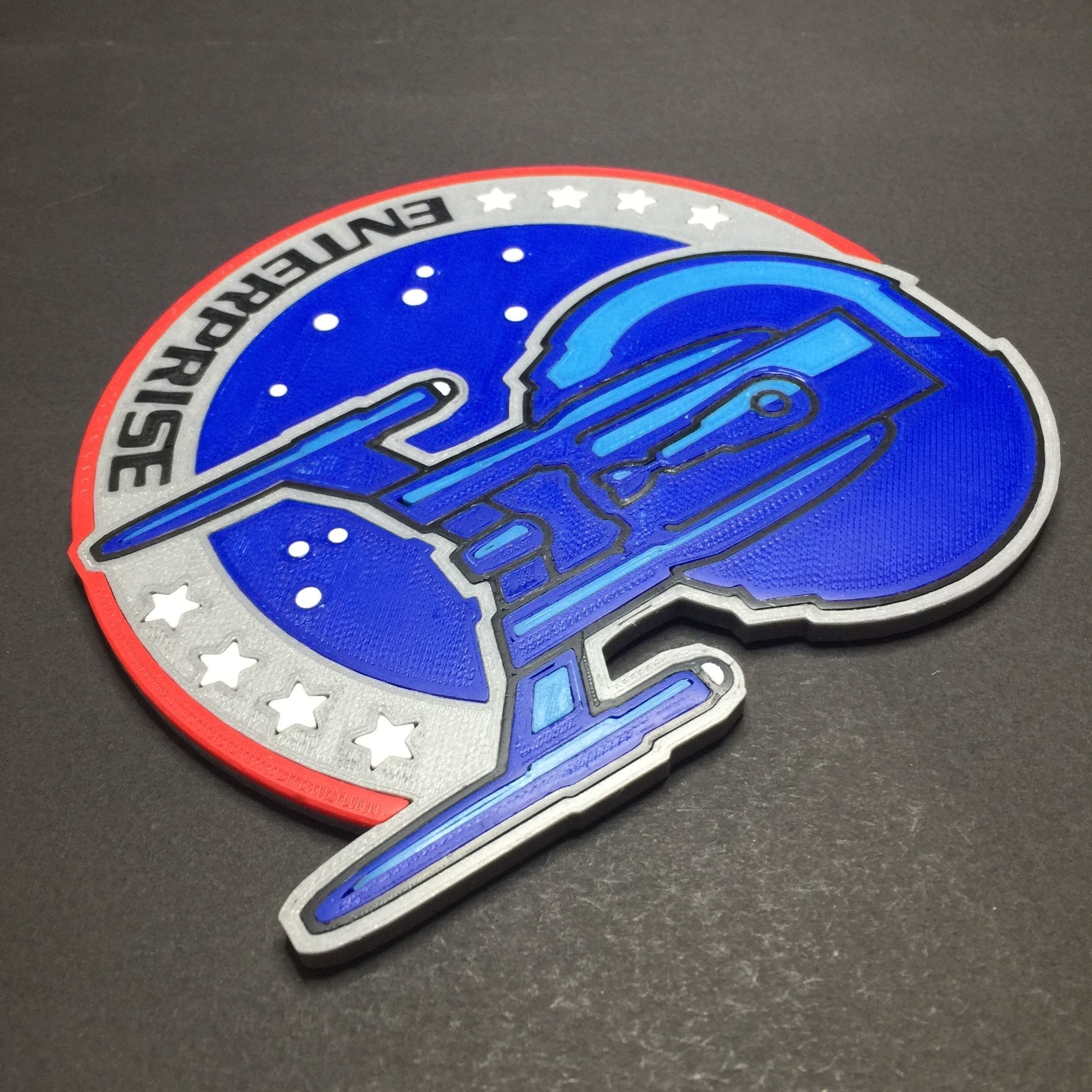 Star Trek Enterprise NX01 Patch Coaster 3D model 3D printable | CGTrader