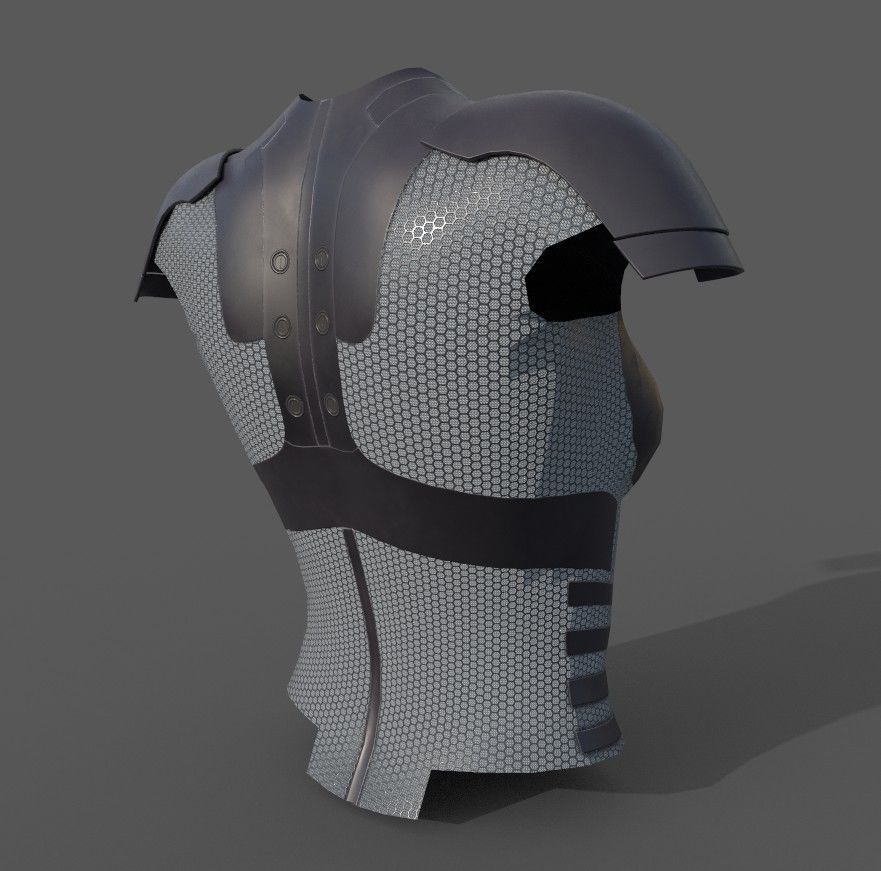 3D model Simple sci-fi female armor pack 5 low poly game ready models ...