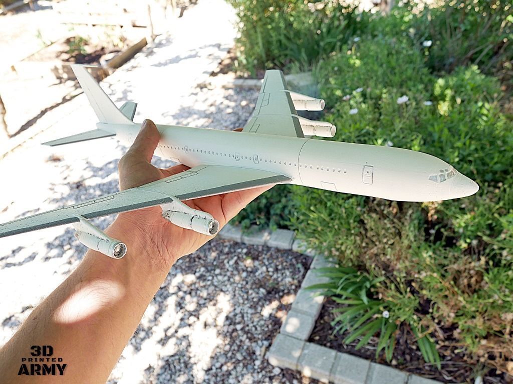 Boeing 707-320 - 3D printed scale model - STL files 3D model 3D ...