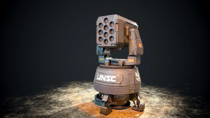 3D model Gaming Turret VR / AR / low-poly | CGTrader