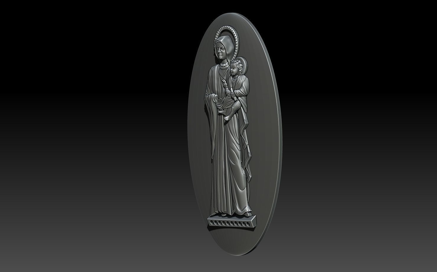 VIRGIN MARRY AND BABY JESUS 3D model 3D printable | CGTrader