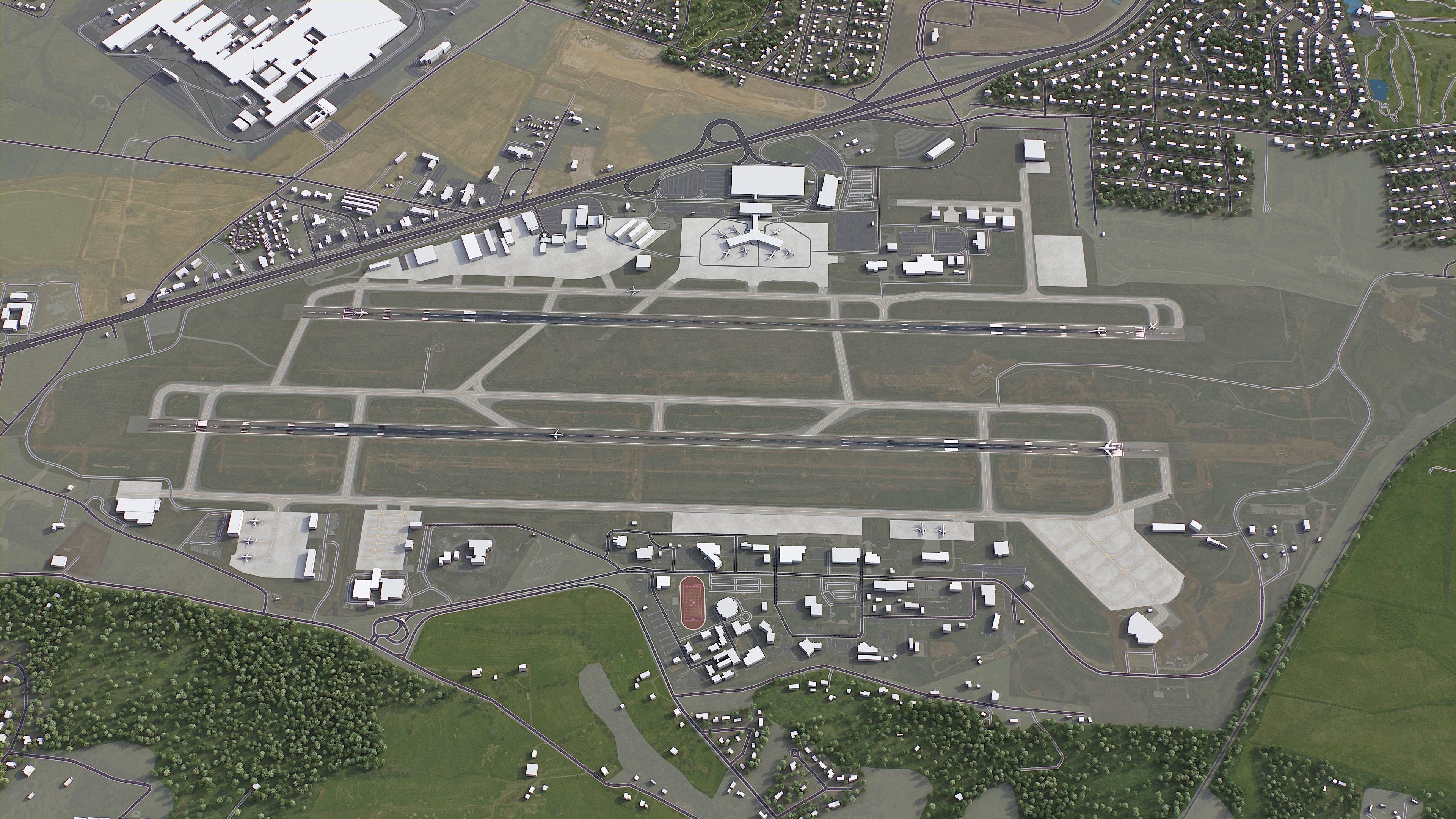 3D model Knoxville Airport VR / AR / low-poly | CGTrader