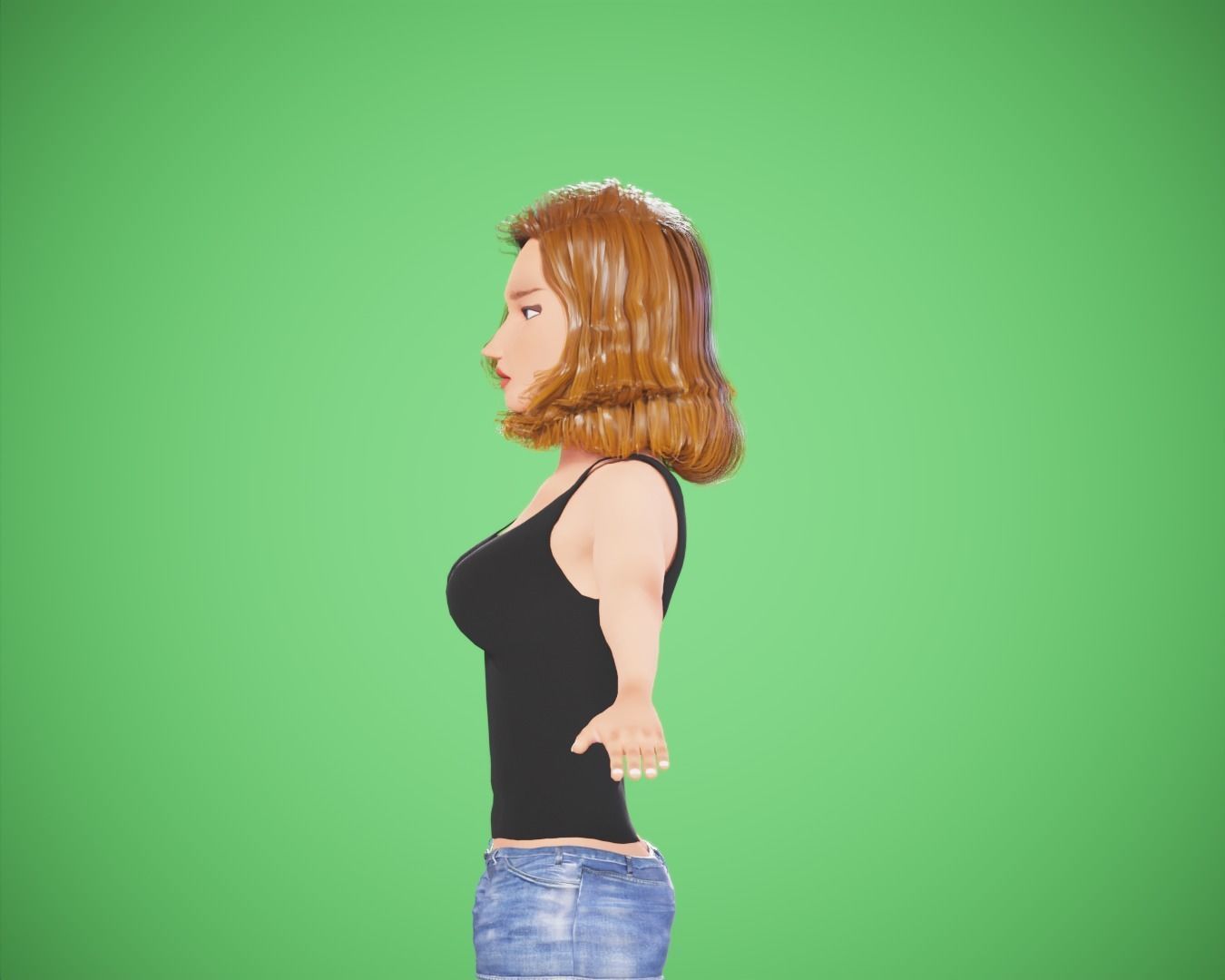 3d Model Cartoon Girl Vr Ar Low Poly Cgtrader