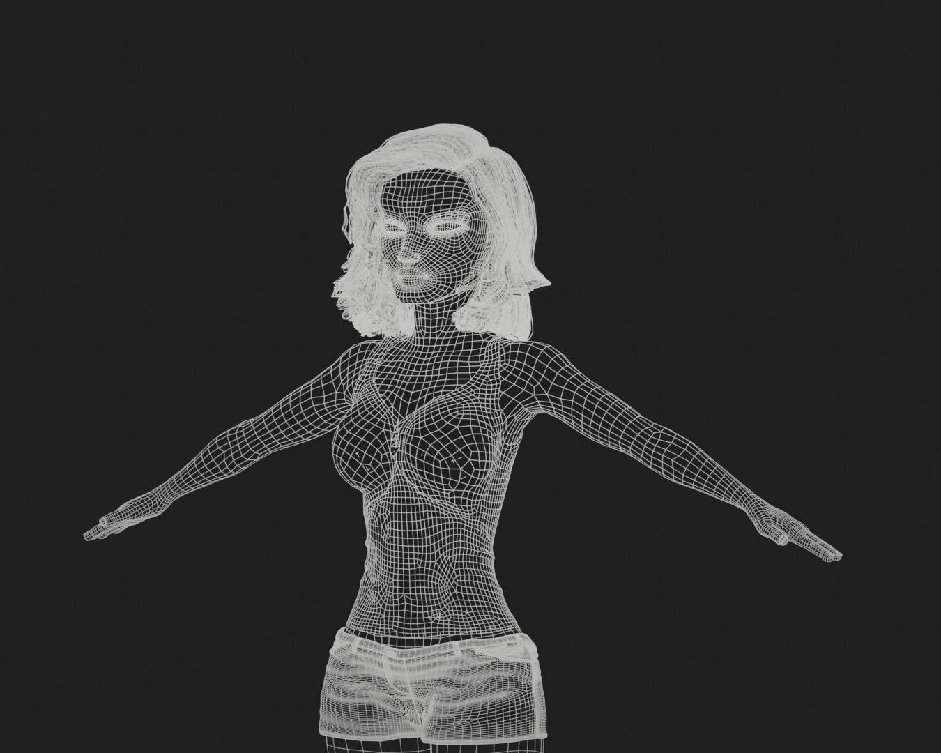 3d Model Cartoon Girl Vr Ar Low Poly Cgtrader