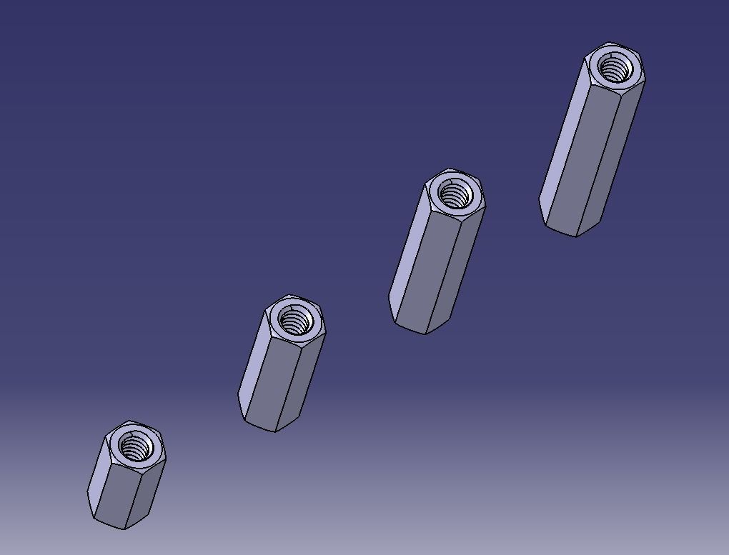 M7 Hexagonal Stud Connector 3D model 3D printable | CGTrader