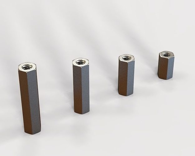M7 Hexagonal Stud Connector 3D model 3D printable | CGTrader