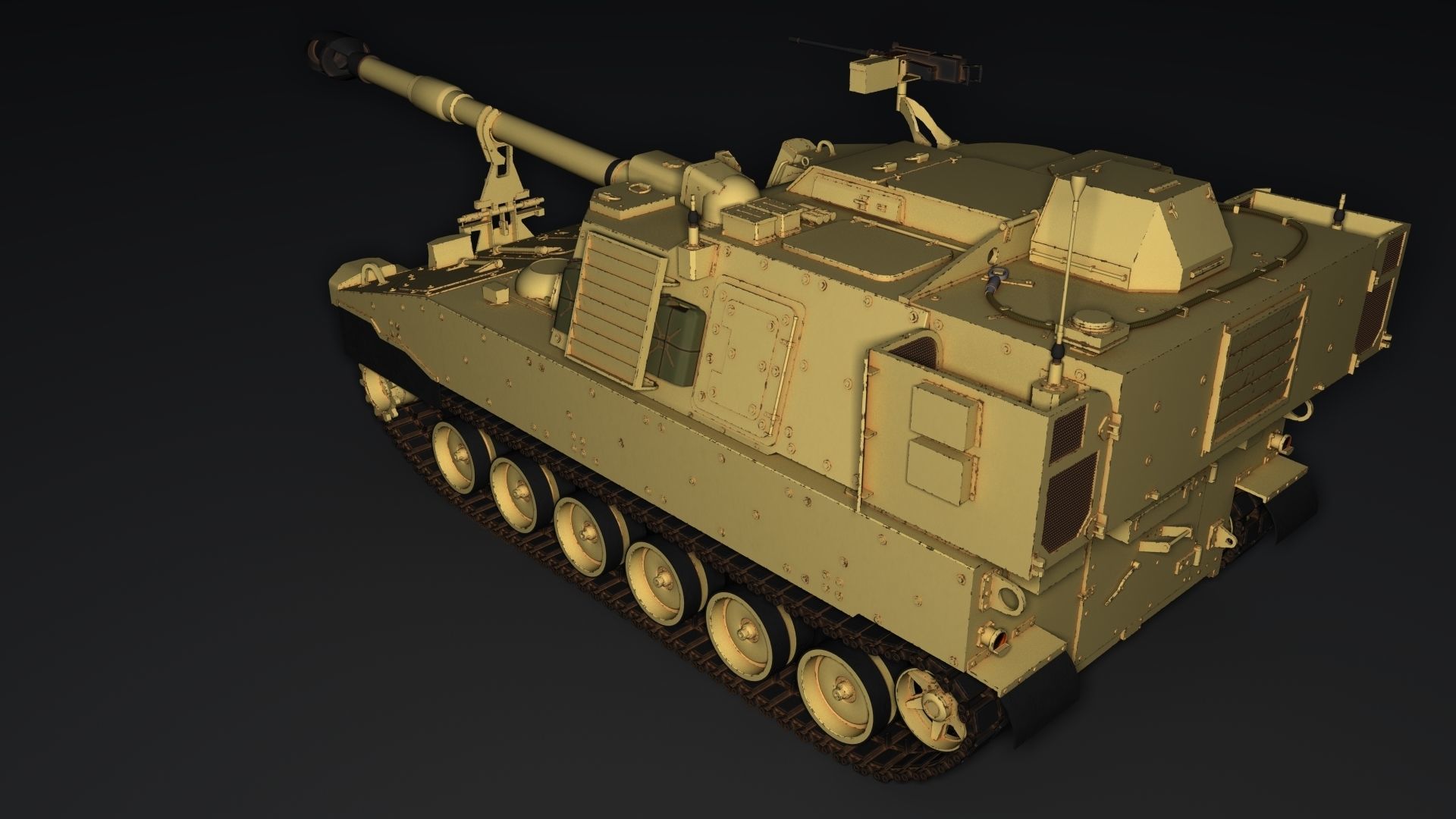 Paladin military tank free 3D model | CGTrader