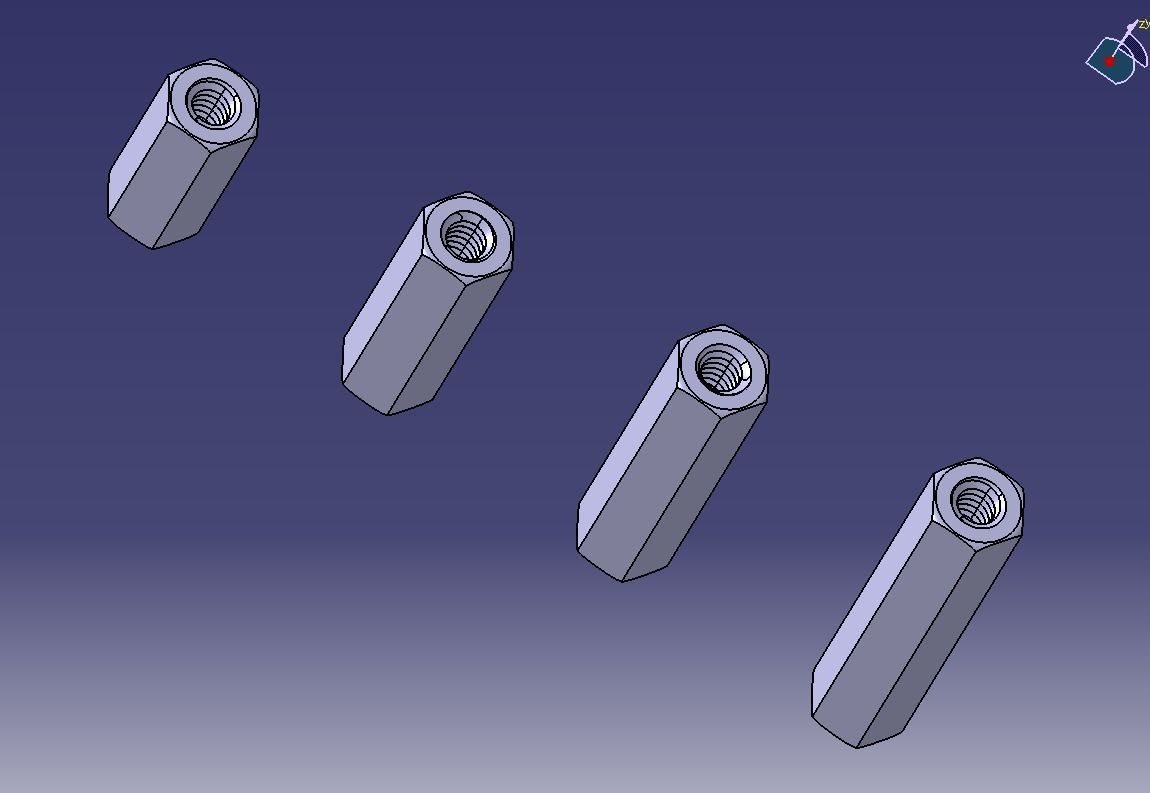 M8 Hexagonal Stud Connector 3D model 3D printable | CGTrader