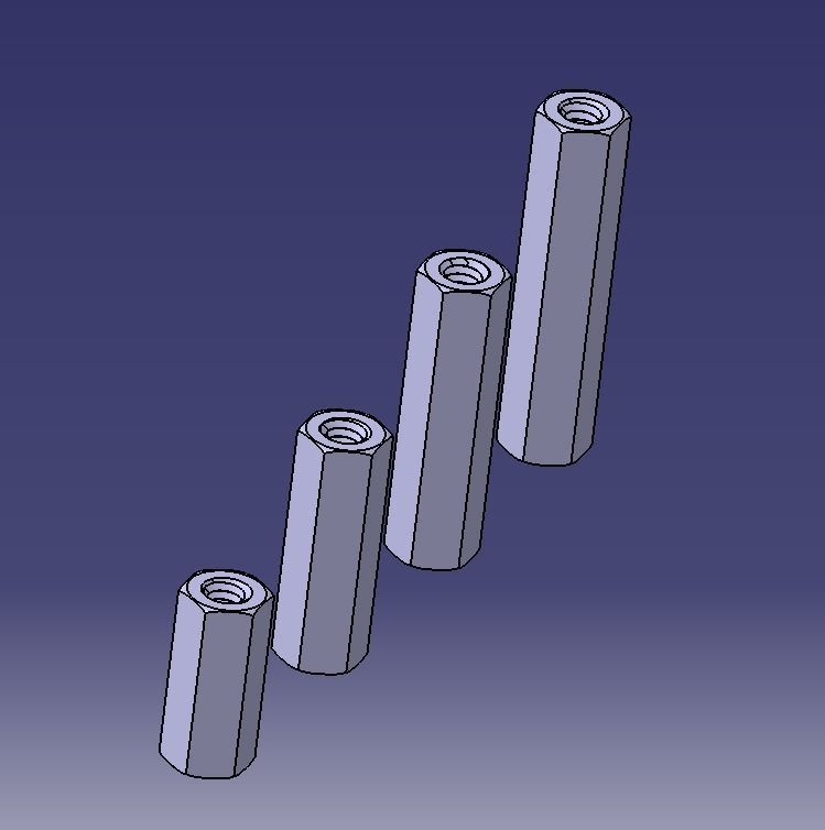 M8 Hexagonal Stud Connector 3D model 3D printable | CGTrader