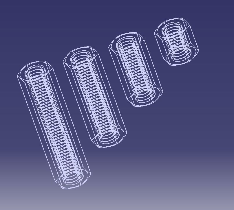 M12 Hexagonal Stud Connector 3D model 3D printable | CGTrader