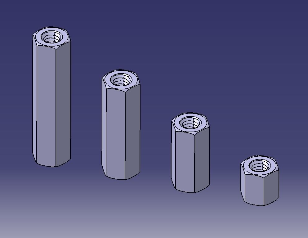 M12 Hexagonal Stud Connector 3D model 3D printable | CGTrader