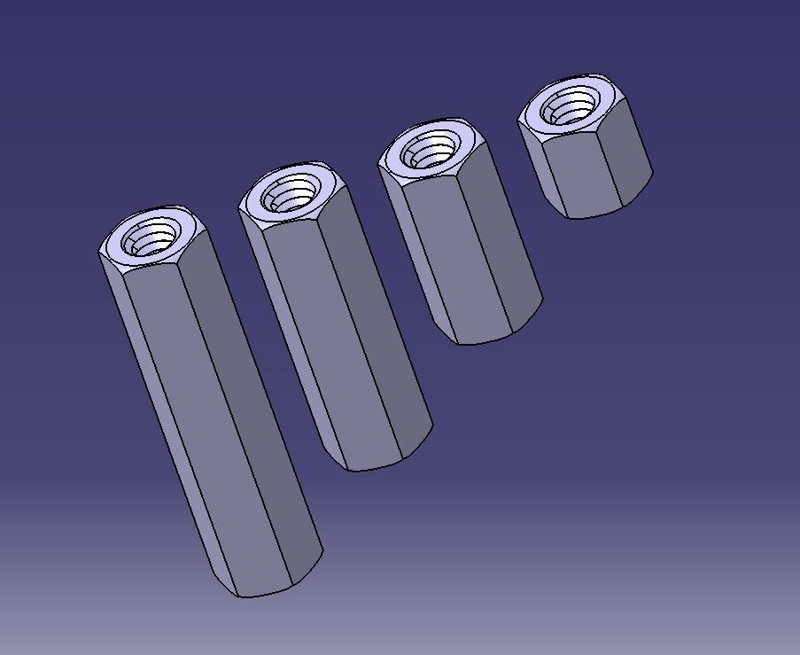 M12 Hexagonal Stud Connector 3D model 3D printable | CGTrader