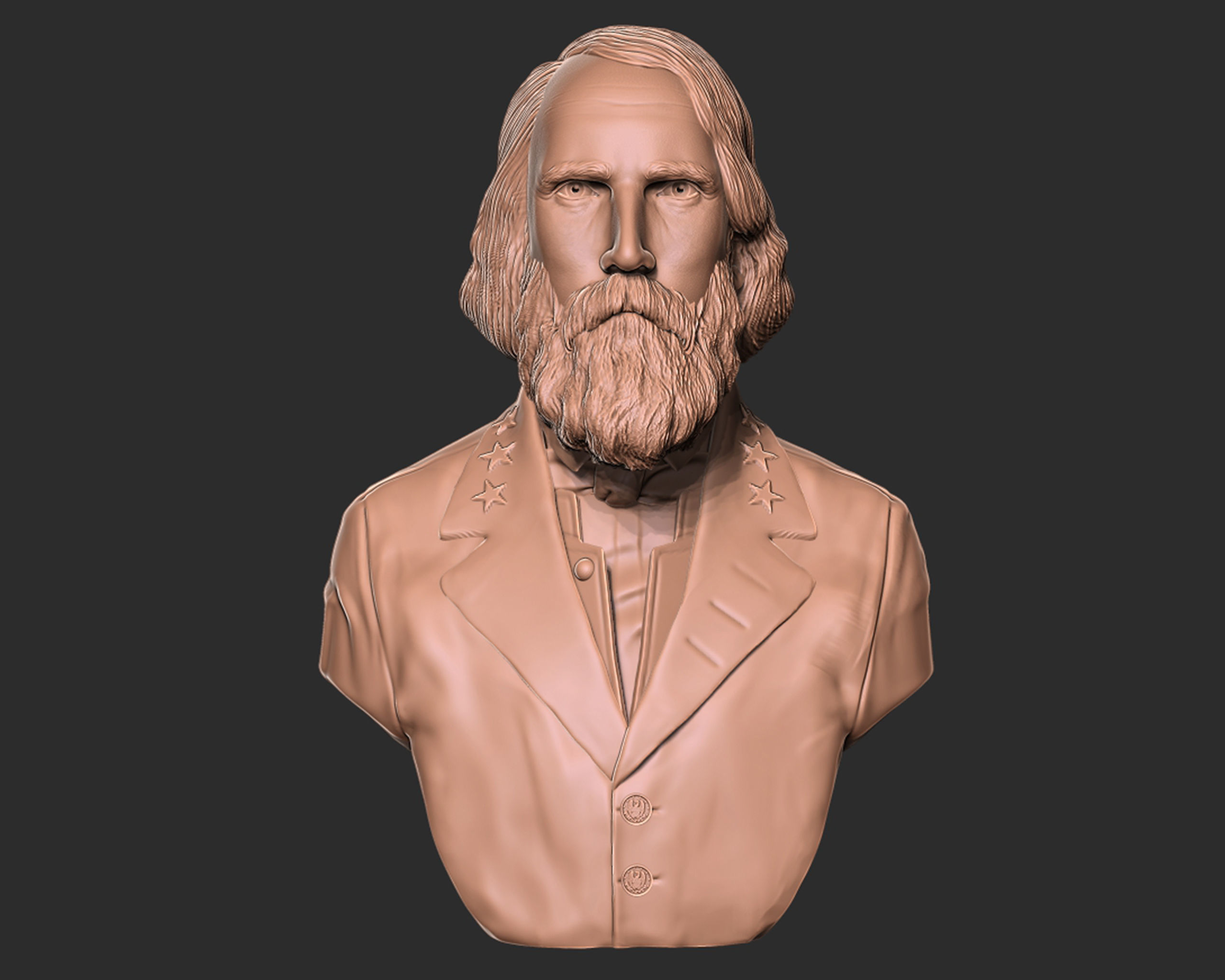 General Ambrose Powell Hill bust sculpture 3D model 3D printable | CGTrader