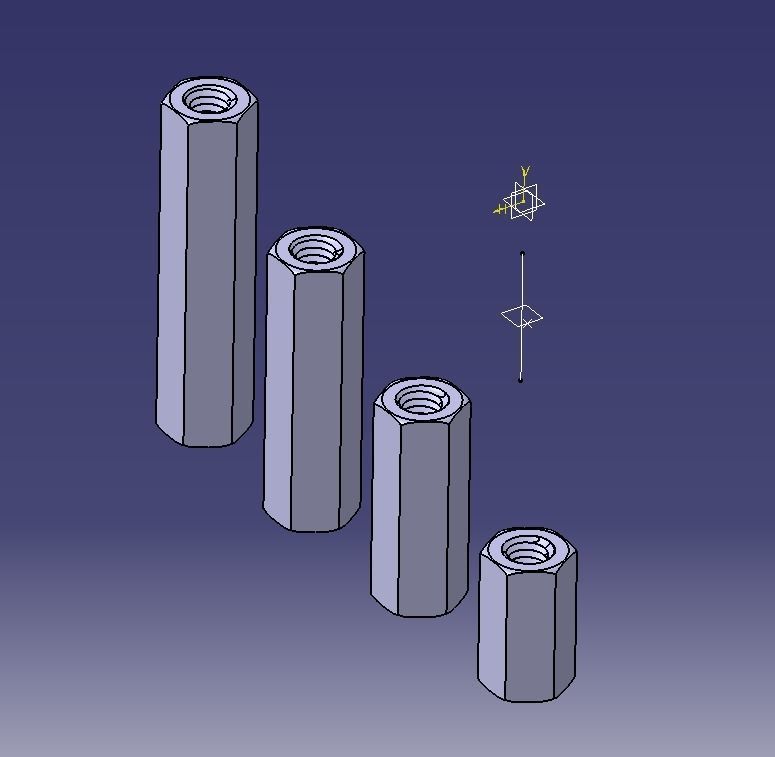 M14 Hexagonal Stud Connector 3D model 3D printable | CGTrader