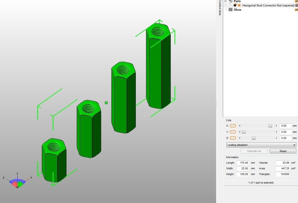 M14 Hexagonal Stud Connector 3D model 3D printable | CGTrader