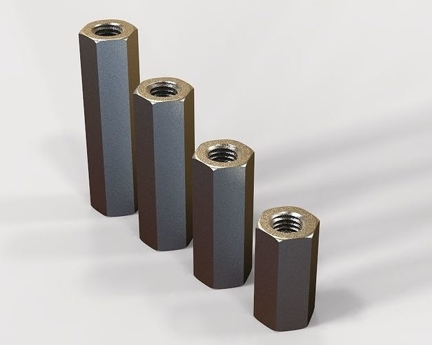 M20 Hexagonal Stud Connector 3D model 3D printable | CGTrader