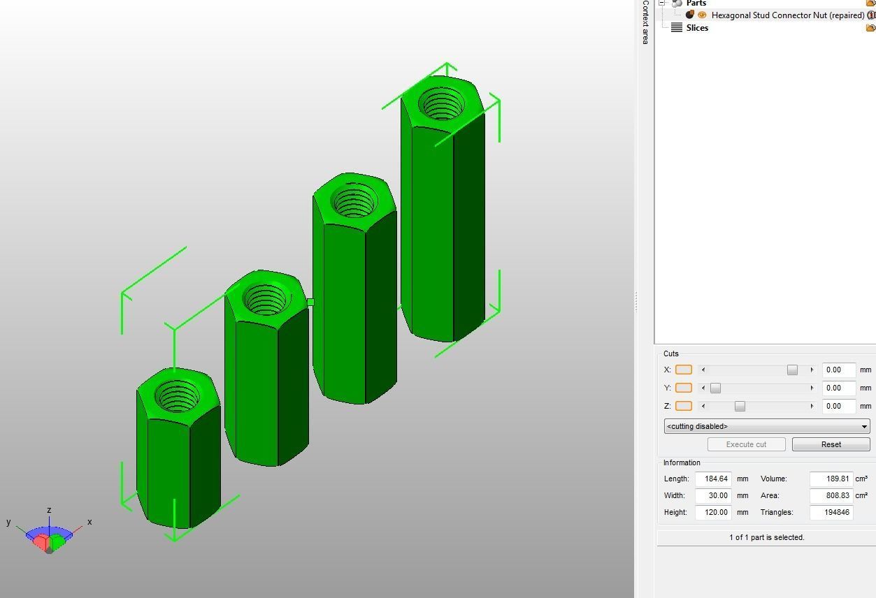 M20 Hexagonal Stud Connector 3D model 3D printable | CGTrader