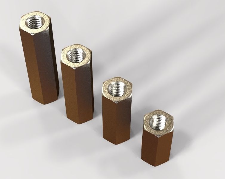 M20 Hexagonal Stud Connector 3D model 3D printable | CGTrader