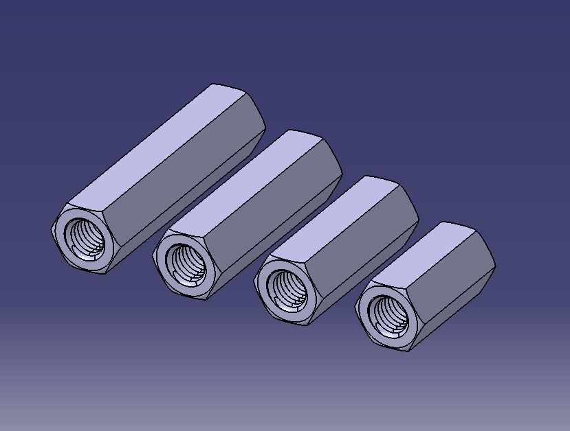 M20 Hexagonal Stud Connector 3D model 3D printable | CGTrader