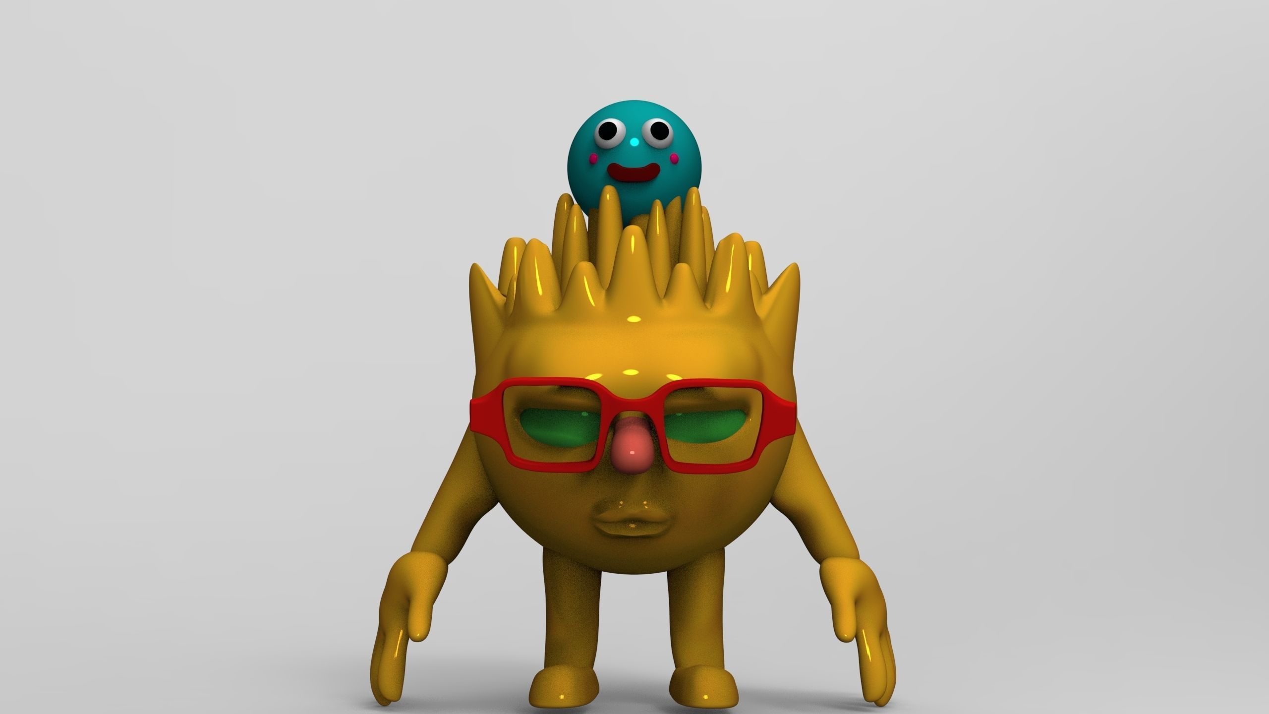 Virus defender cute toy 3D 3D model 3D printable | CGTrader